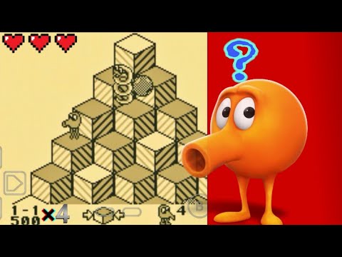 can you beat qbert for game boy if the game was 4 time faster - YouTube
