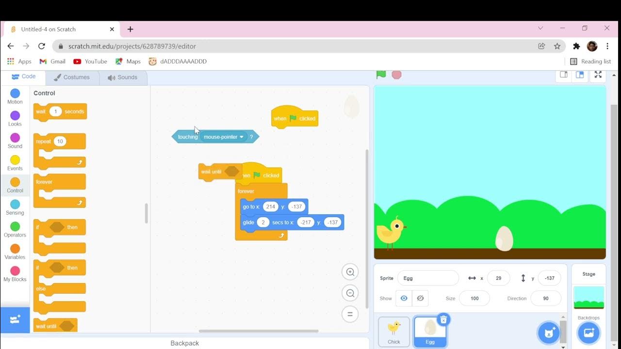 How to make a Jumping Chick Game In Scratch(Beginners) - YouTube
