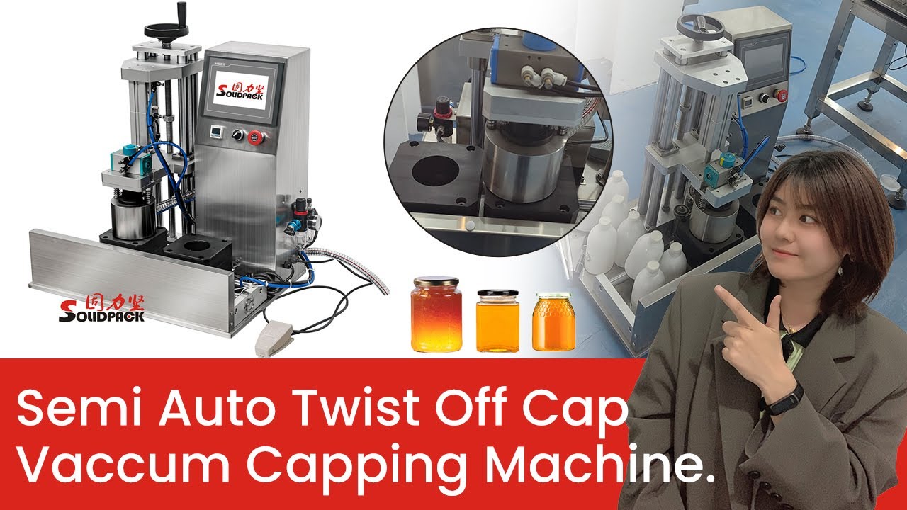 Solidpack - Semi auto twist off cap vacuum capping machine & testing ...