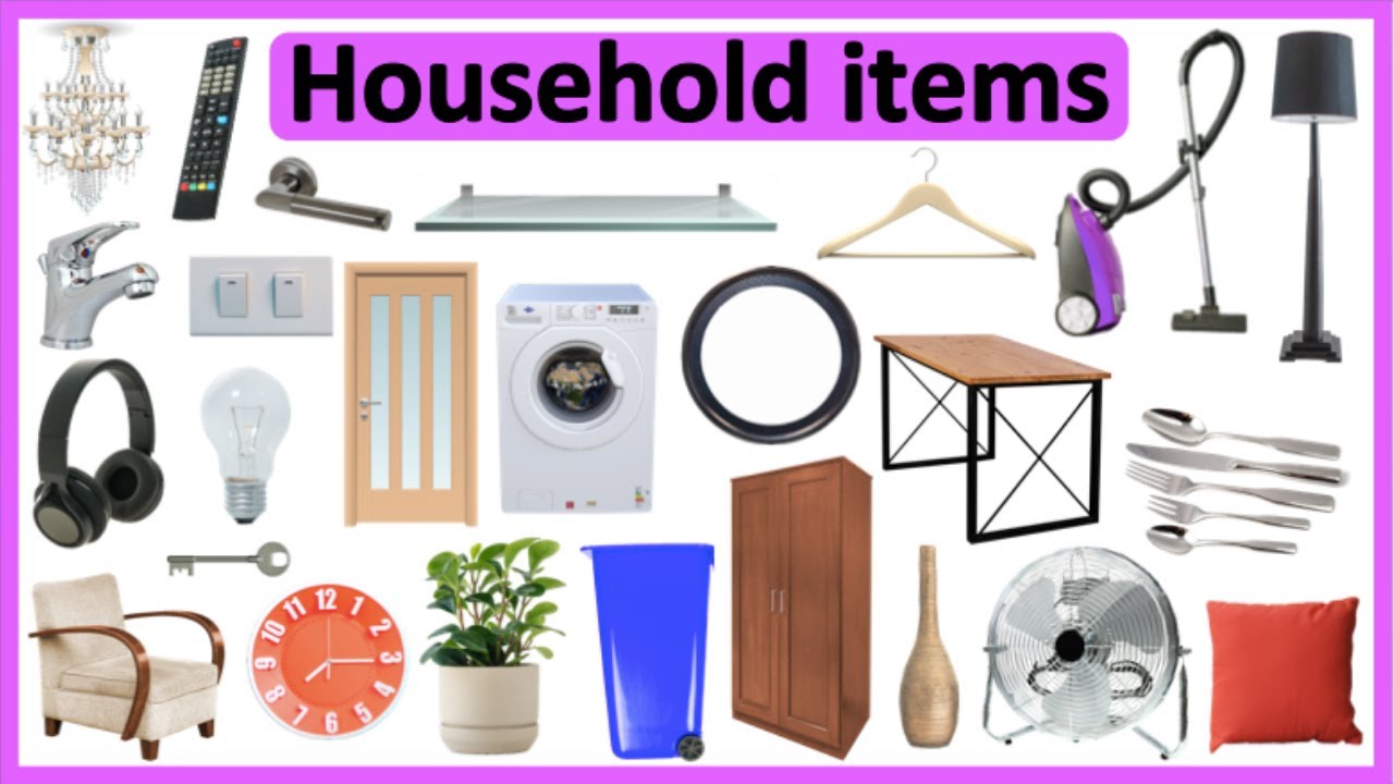 50+ HOUSEHOLD ITEMS IN ENGLISH 🛌 💡 | Improve vocabulary & pronunciation ...