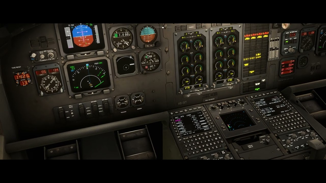 Just Flight AVRO RJ DME Hold function - YouTube