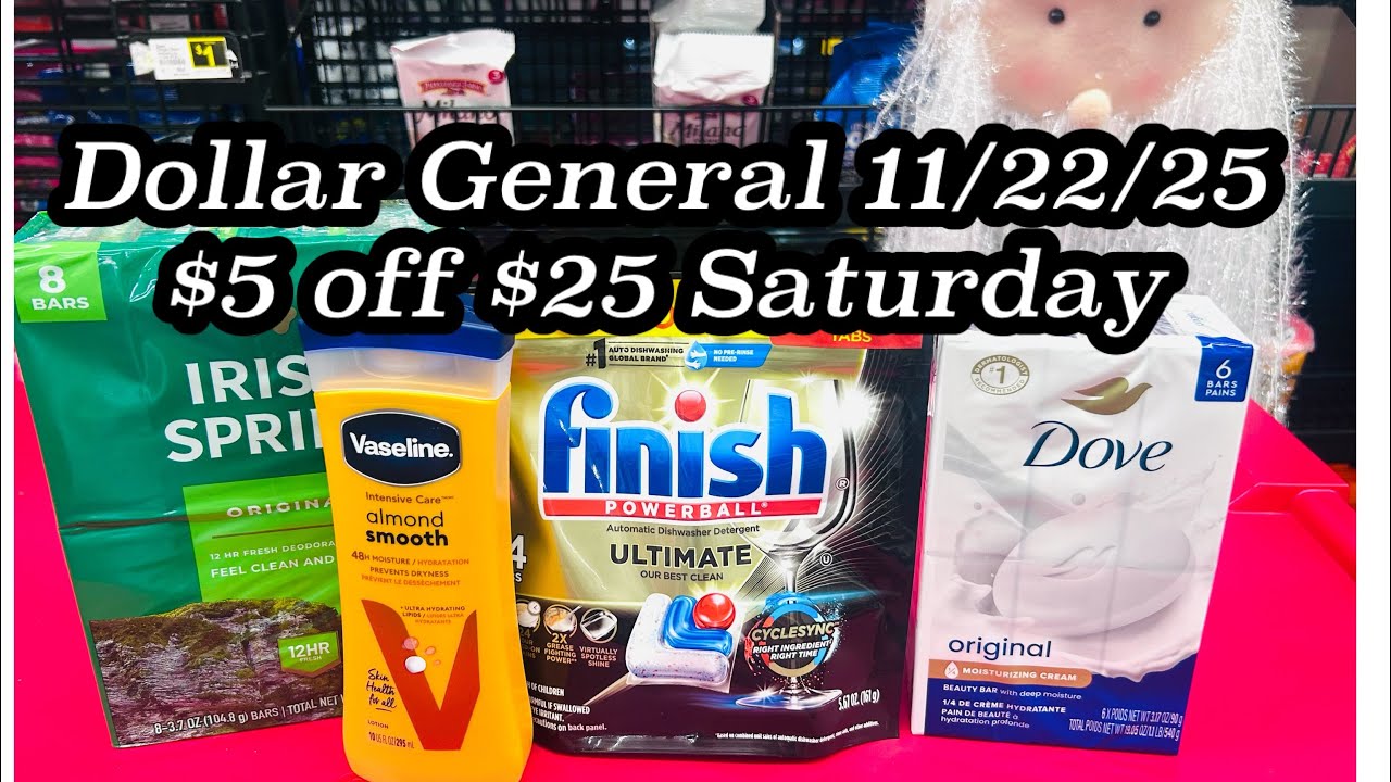 Dollar General Saturday $5 off $25 ~ 11/22/25 - YouTube