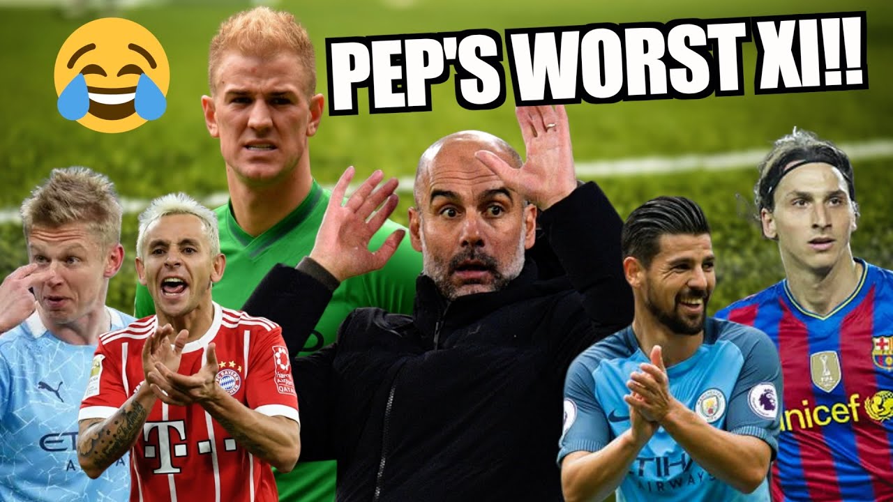 Pep Guardiola All Time WORST TEAM EVER! 😂😂😂😭😭😭 - YouTube