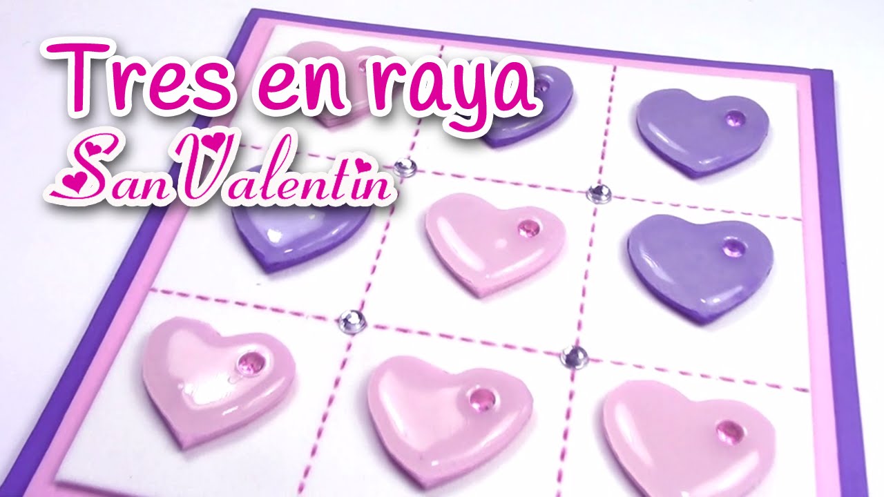 Manualidades San Valentín: TRES EN RAYA - Innova Manualidades - YouTube