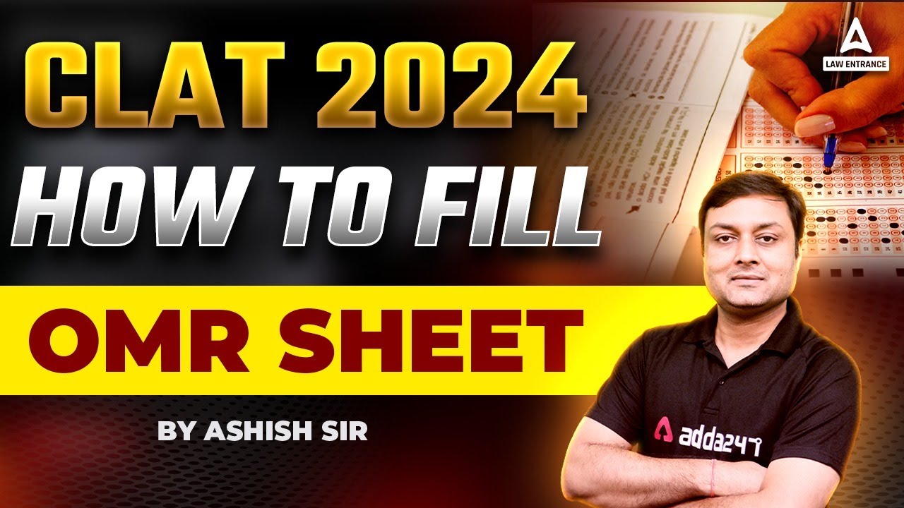 How To Fill OMR Sheet in CLAT 2024 ? - YouTube