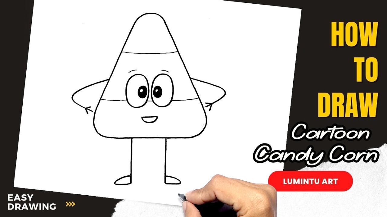 How to draw Cartoon Candy Corn - YouTube