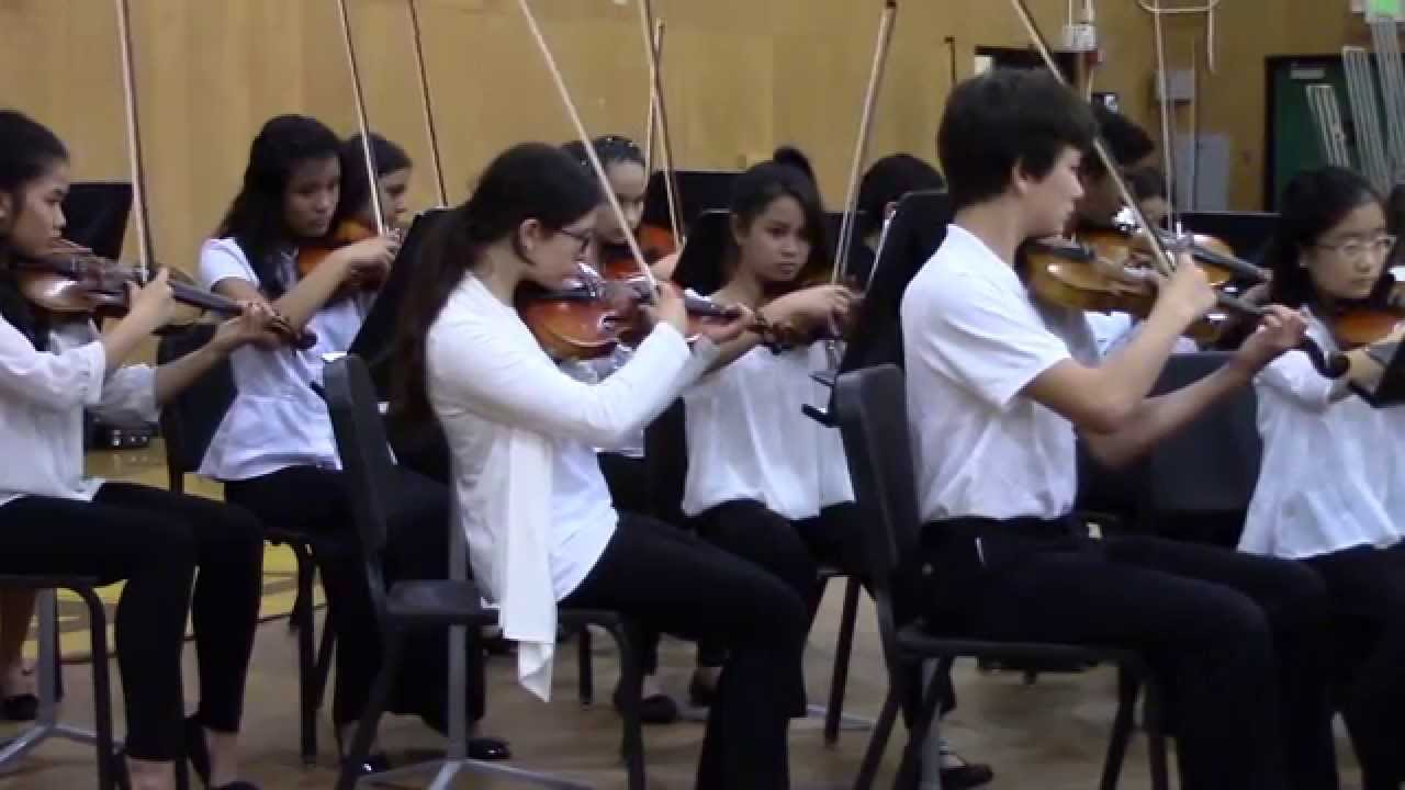 2015 Middle School Honor Orchestra - Bach Country Fiddles - YouTube