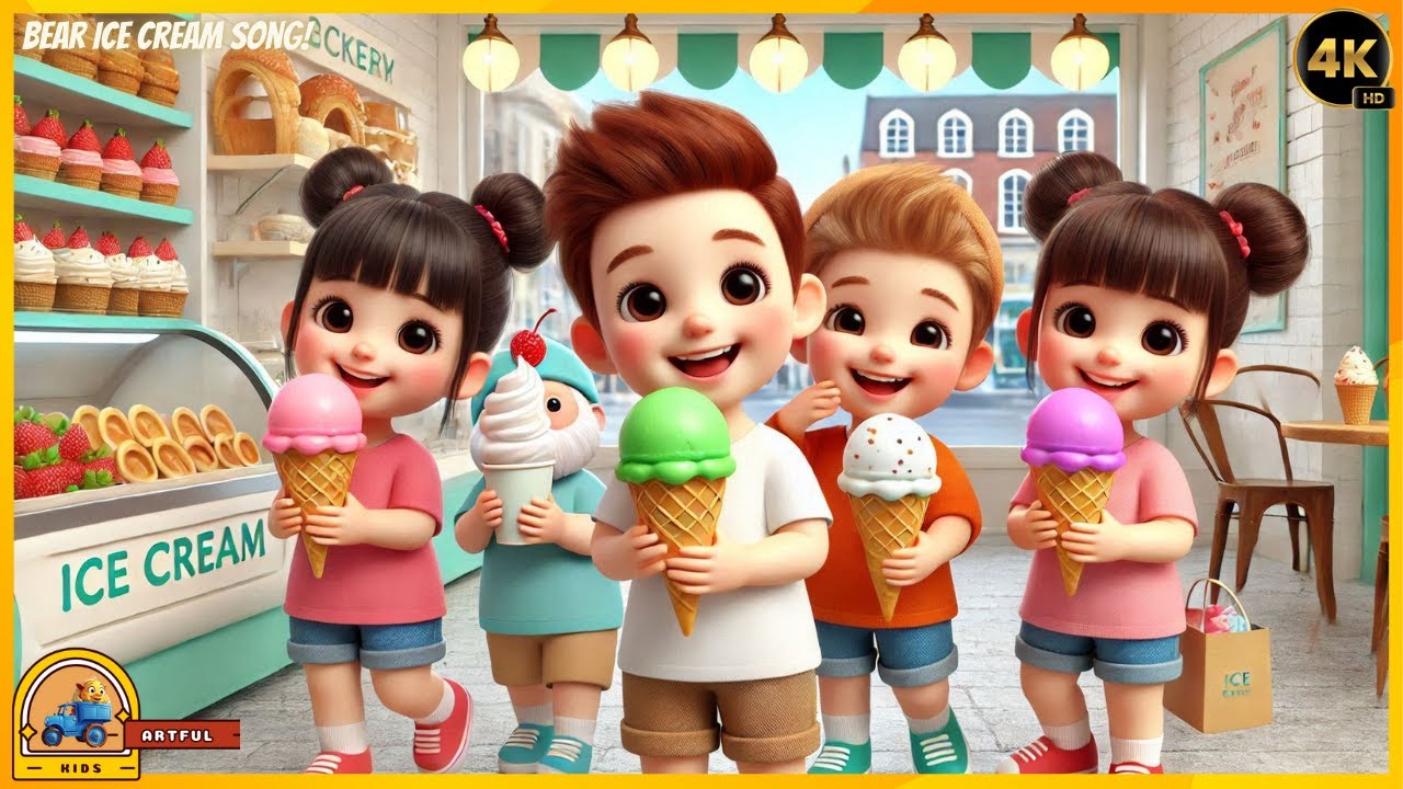 🍦🐻 Bear's Ice Cream Bakery Song | Sweet Treats for Kids! 🎶 - YouTube