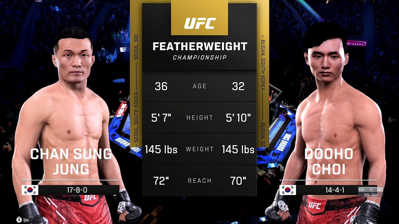 EA SPORTS™ UFC® 5 Fight Now - 정찬성 (Chan Sung Jung) vs. 최두호 (Dooho Choi ...
