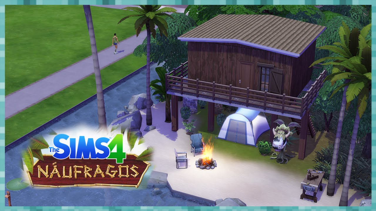 The Sims 4: CONSTRUINDO A CABANA | DESAFIO NÁUFRAGO #8 - YouTube
