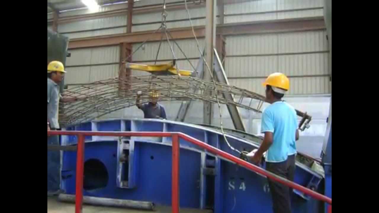 Segment Plant for Tunnel lining diameter of 10 meters. - YouTube