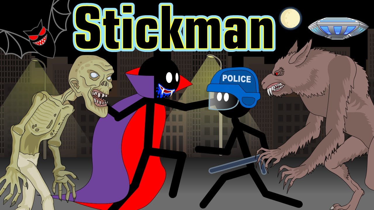 Stickman mentalist. The horrors of our town. Zombie, Vampire, Werewolf ...