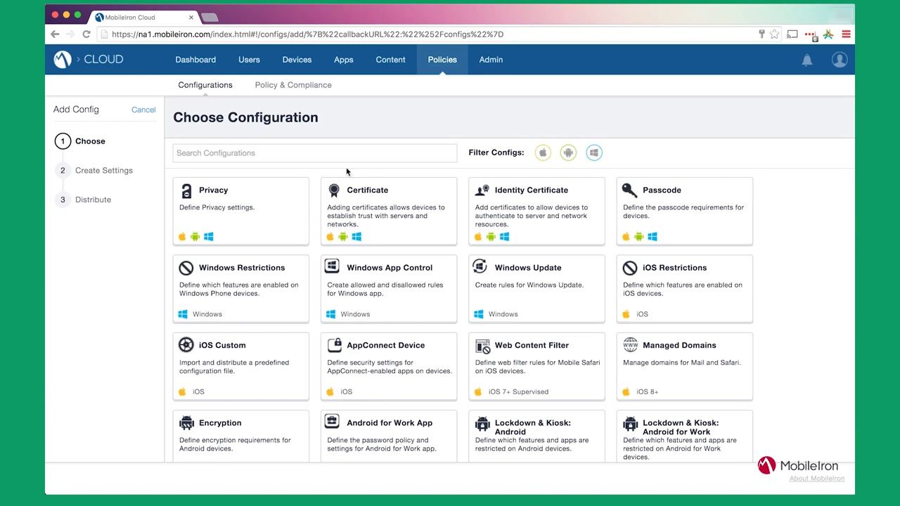 Demo MobileIron Cloud Admin Console - YouTube