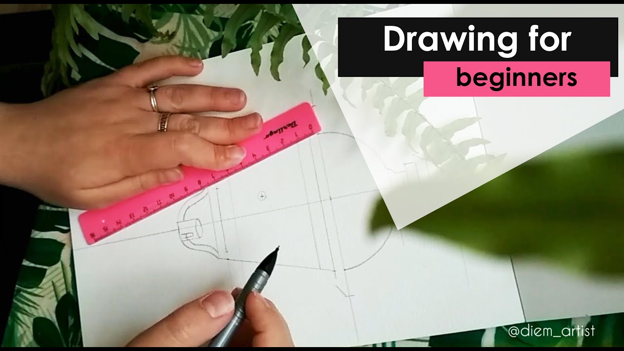 Draw with a ruler. Drawing for BEGINNERS. Part 1| Рисуем с помощью ...