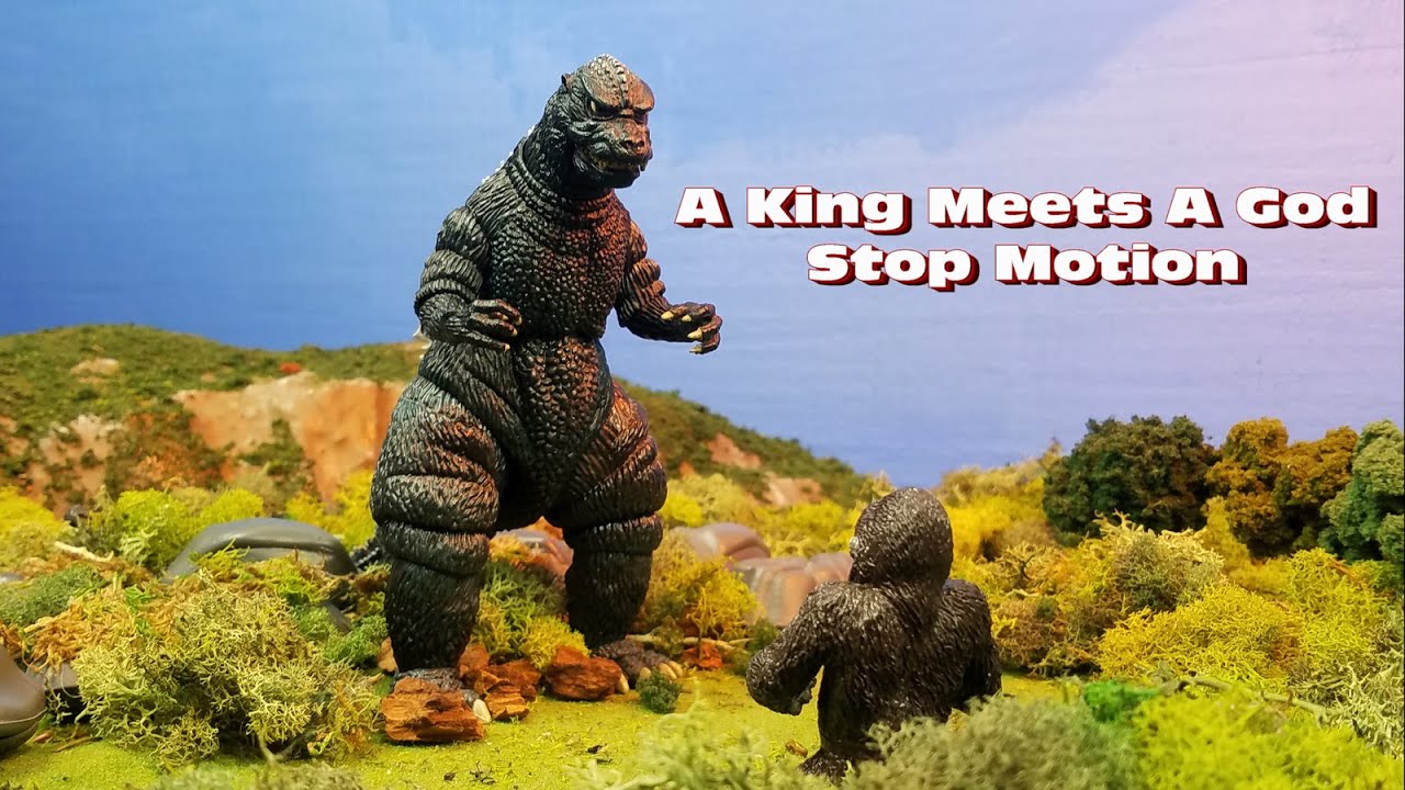 Godzilla Meets Kong In The Ancient Past Stop Motion - YouTube