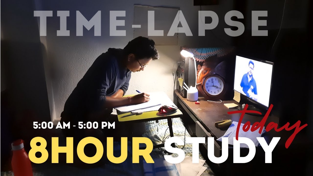 8-hour study [TIME LAPSE] with music || POMODORO || muskil h consistency - YouTube