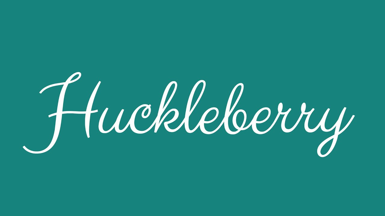 Learn how to Sign the Name Huckleberry Stylishly in Cursive Writing ...