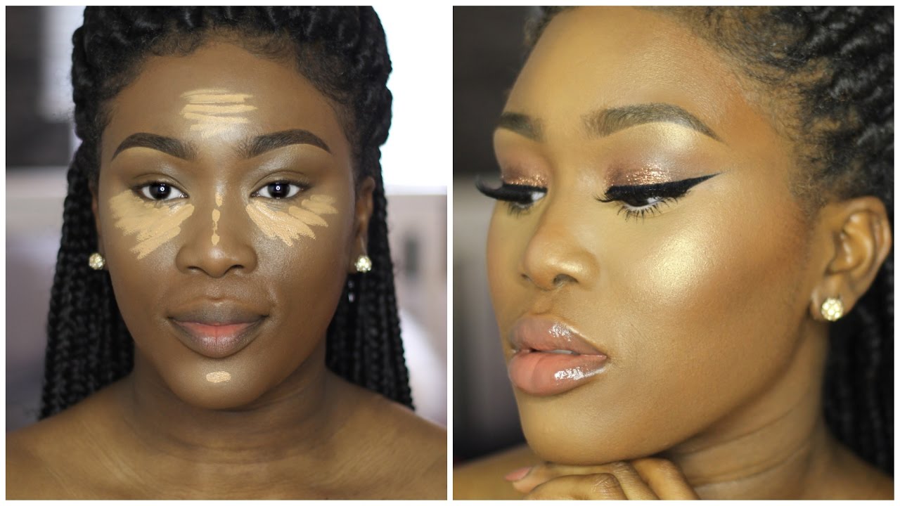 Brown Glitter Smokey : (Hyper-pigmented/Discoloured Skin) - YouTube