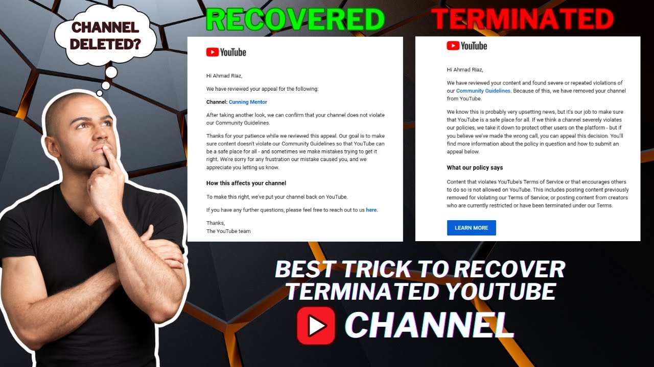 Terminated YouTube Channel? Here’s How to Get It Back Quickly! - YouTube