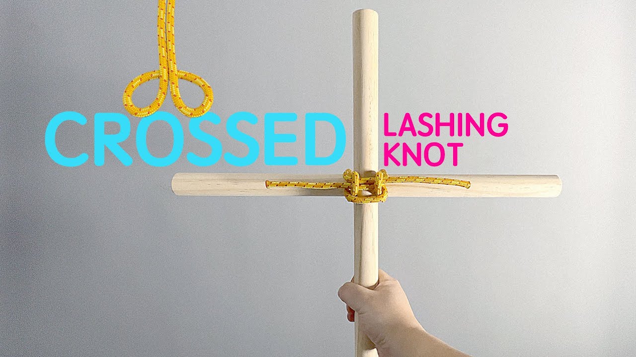 How to Tie Crossed Lashing Knot - YouTube