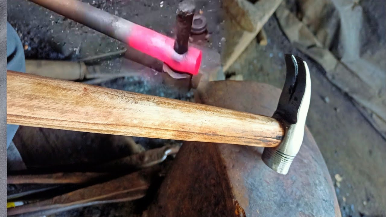 Making a Hammer For Nail Throttle And Pulling / How To Make A Claw ...