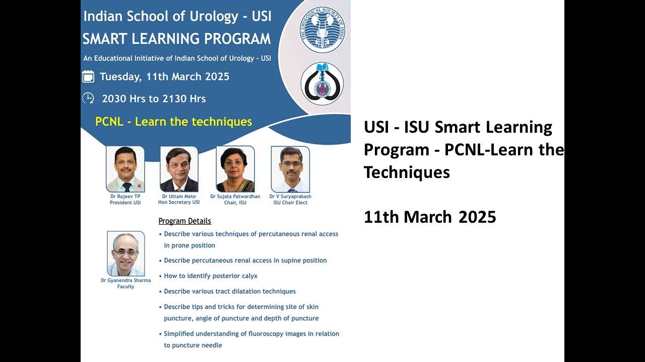 USI - ISU Smart Learning Program - PCNL - Learn the techniques-11th ...