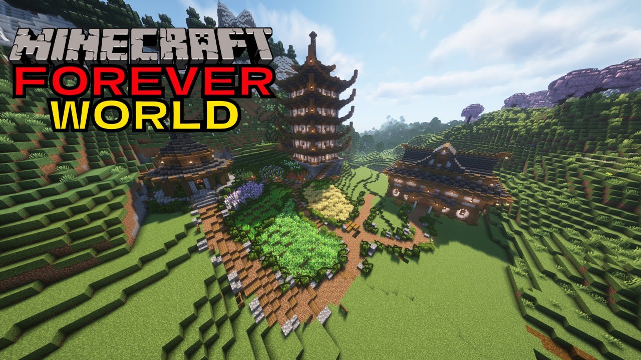 I built a HUGE farming district in my Minecraft FOREVER WORLD #2 ...