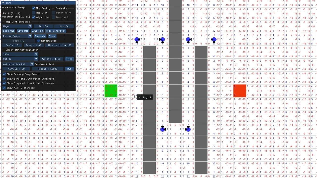 Grid Pathfinding Visualization - YouTube