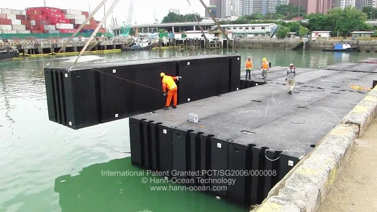 Containerized Pontoon System CPS and Rigid Pontoon Connector RPC - YouTube
