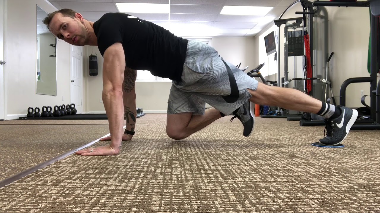 Single Leg Slider Knee Tuck - YouTube