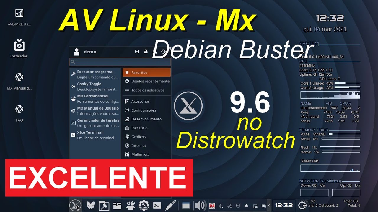 AV Linux - MX Debian. Excelente distro com grande coleção de software ...