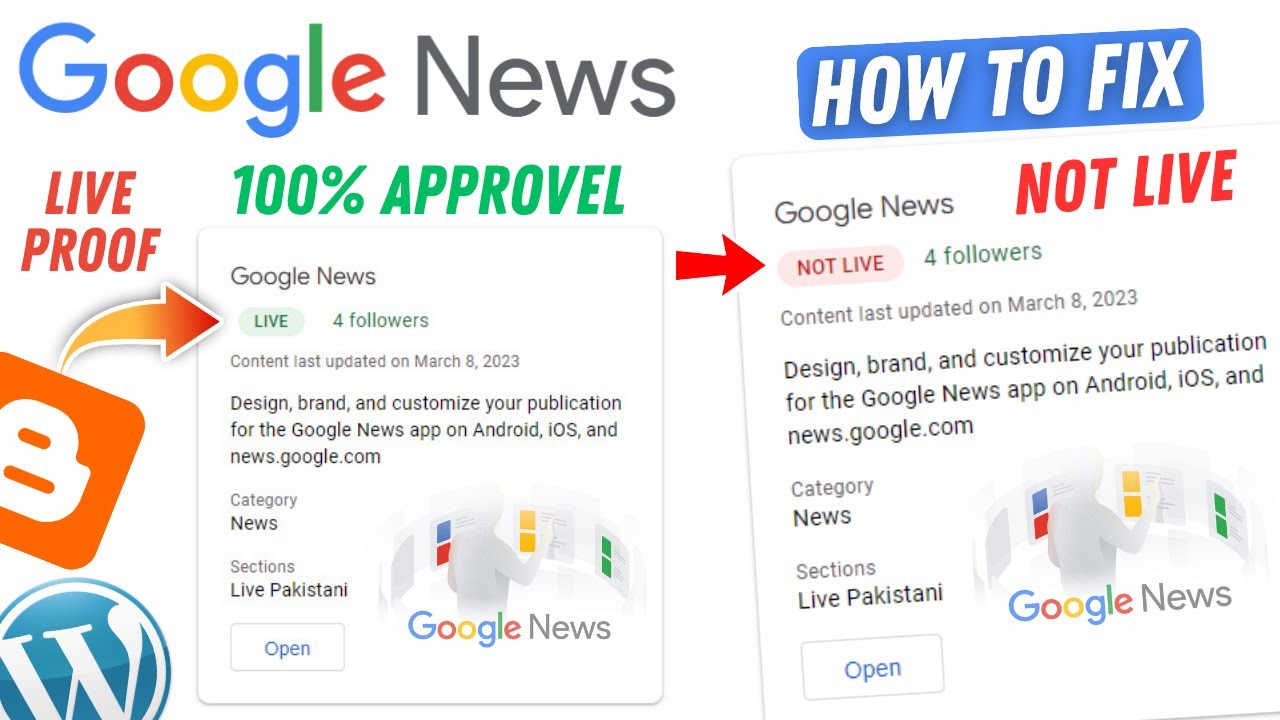 Google News Publisher Center Not Live Issue Fix | Google News Approval ...