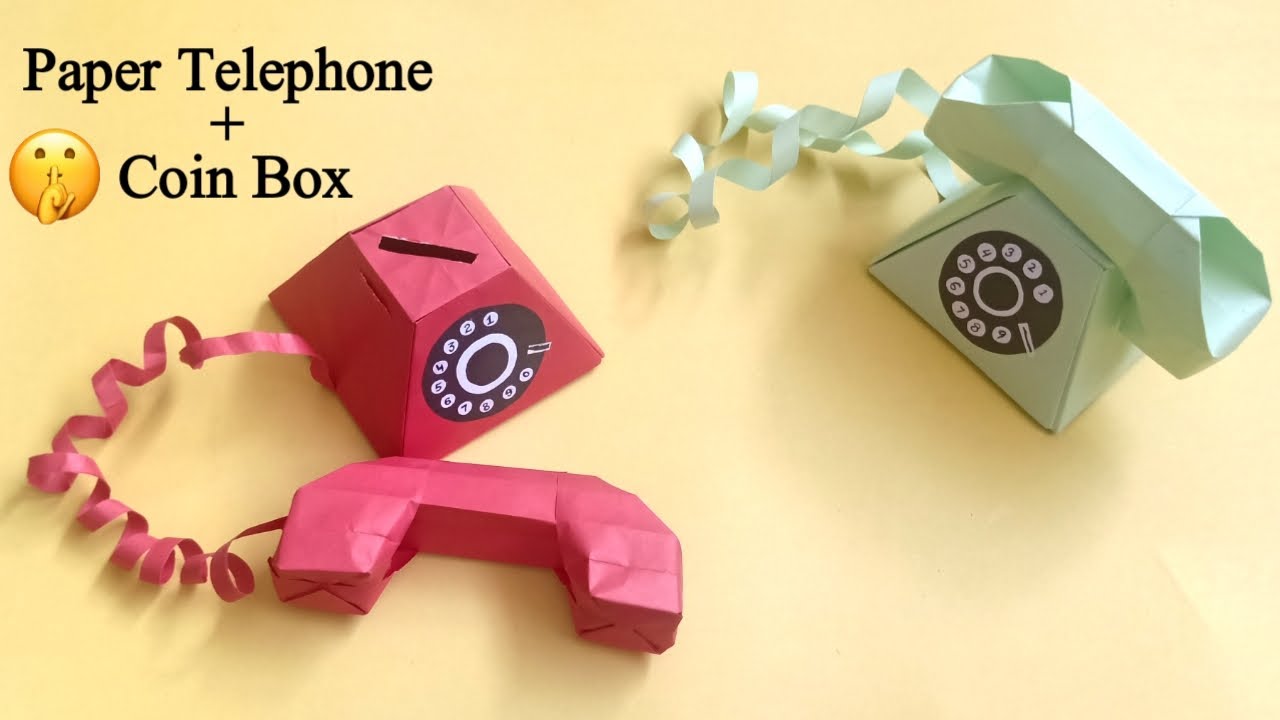 DIY HOW TO MAKE PAPER TELEPHONE / Paper Craft / paper Telephone ...