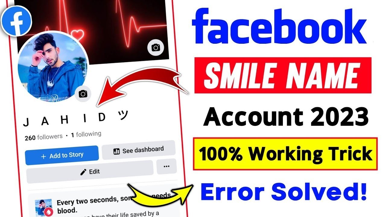 How To Make Smile Name Account On Facebook 2023 | Facebook Stylish Name ...