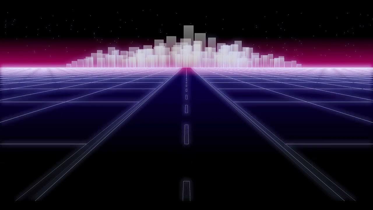 Night City Road 80s Retro Screensaver 4K - YouTube