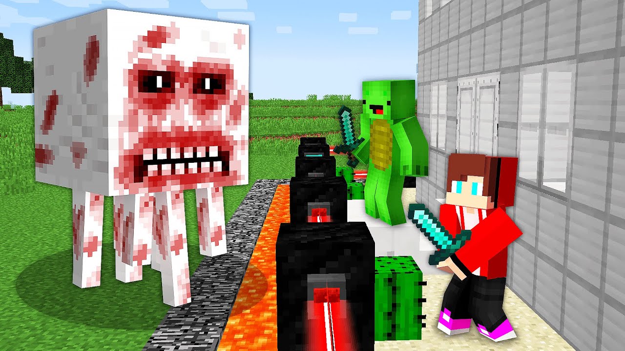 CURSED GHAST Vs Mikey And JJ's SECURITY HOUSE In Minecraft - Maizen ...