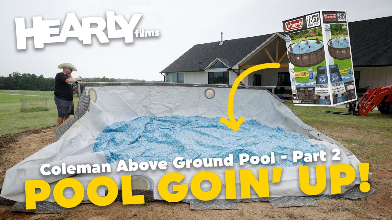 Above Ground Pool Setup YEAR 4!!! - Sand to Grade, Pool Up! - YouTube