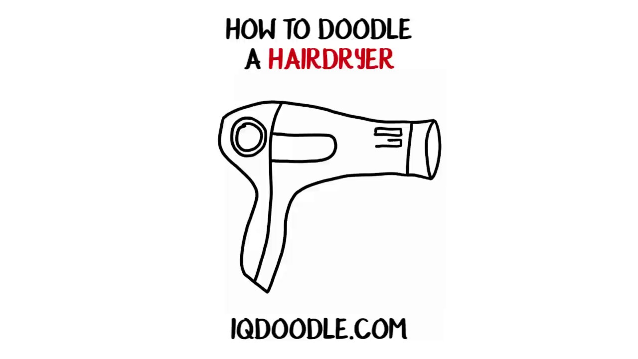 How to Draw a Hairdryer (drawing tips) - YouTube