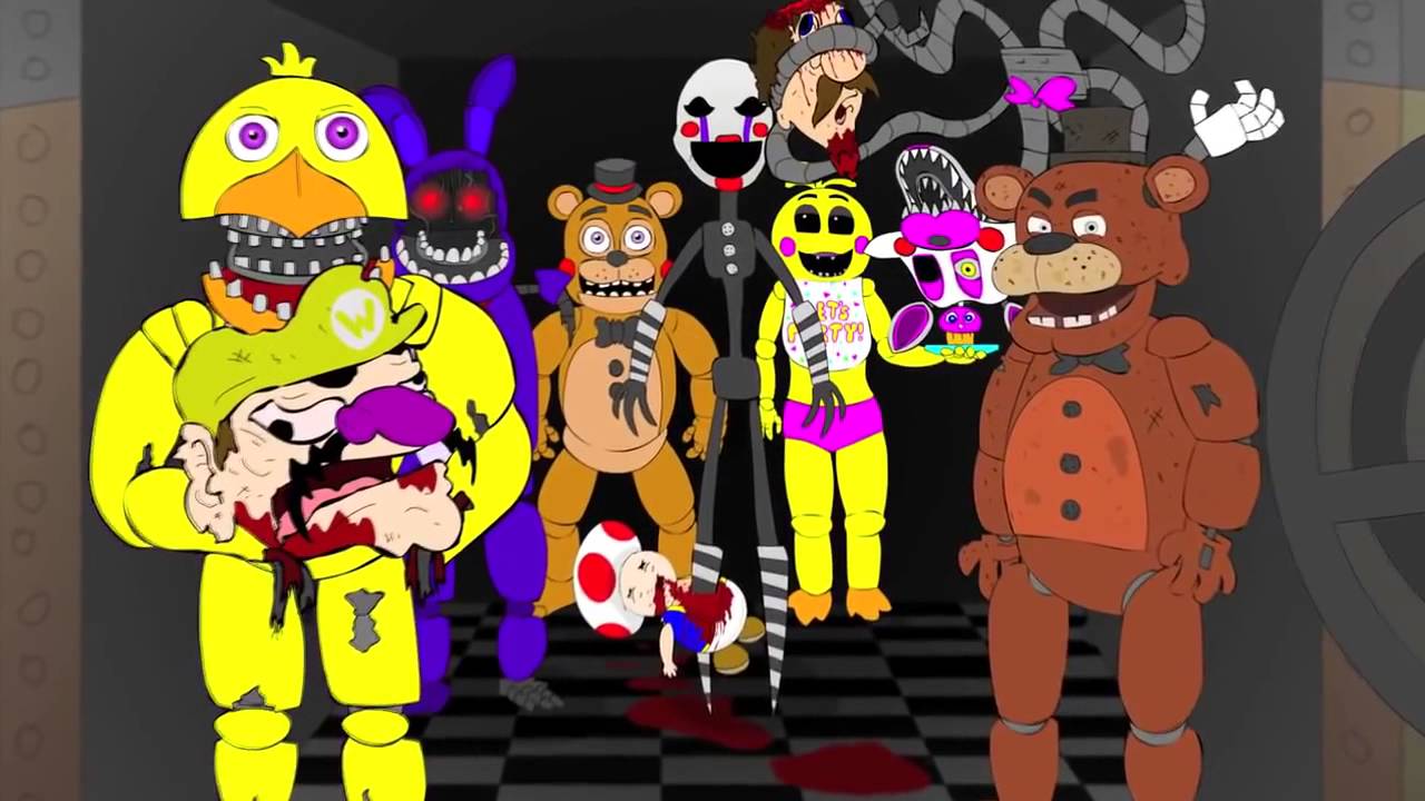 Mario VS Freddy! Parodia animada de Five Nights at Freddy´s y Super ...