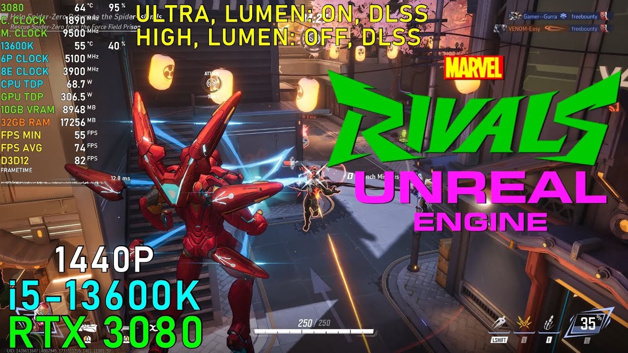 Marvel Rivals: RTX 3080 - 13600K [ANOTHER TRASH ON UNREAL ENGINE 5 ...