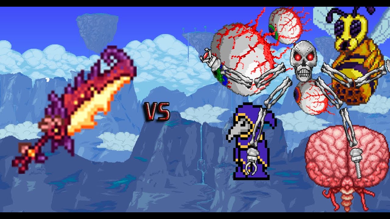 Парящий дракон VS all bosses | terraria | ( Remastered ) | - YouTube