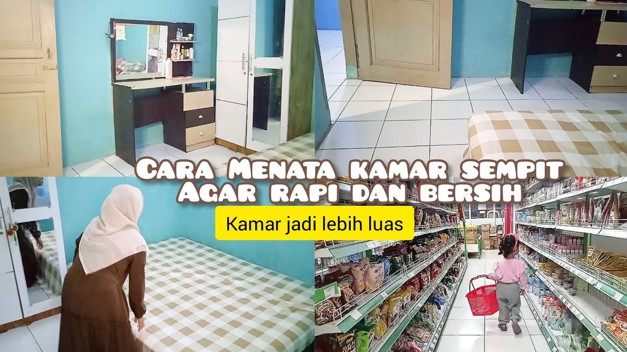 MENATA RUMAH AGAR RAPI DAN BERSIH🌼 BERSIH BERSIH KAMAR SEMPIT 🌼 # ...