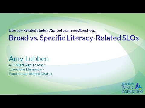 Broad vs. Specific Literacy-Related SLOs (Literacy-Related SLOs) - YouTube