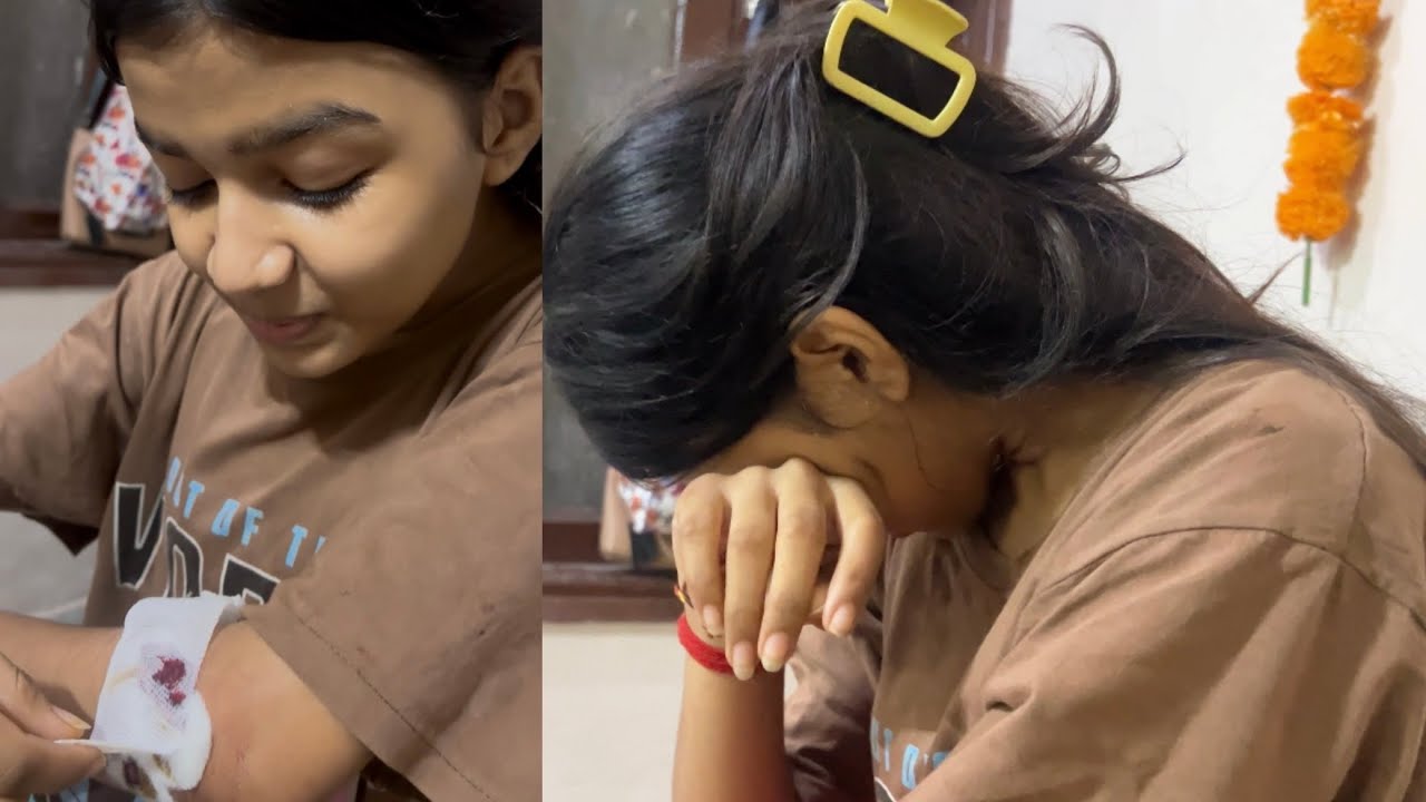Hath kat gya 🥲|| khushi suryawal vlog - YouTube