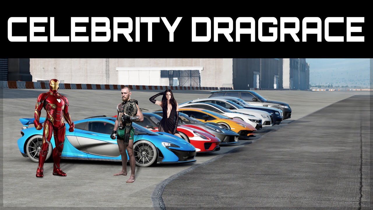 The Ultimate Celebrity Dragrace #3 | ft. Iron Man, Lewis Hamilton ...