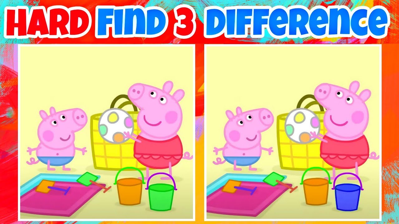 SPOT THE DIFFERENCE - Peppa Pig | 100% Fail | Hard Find The Difference ...