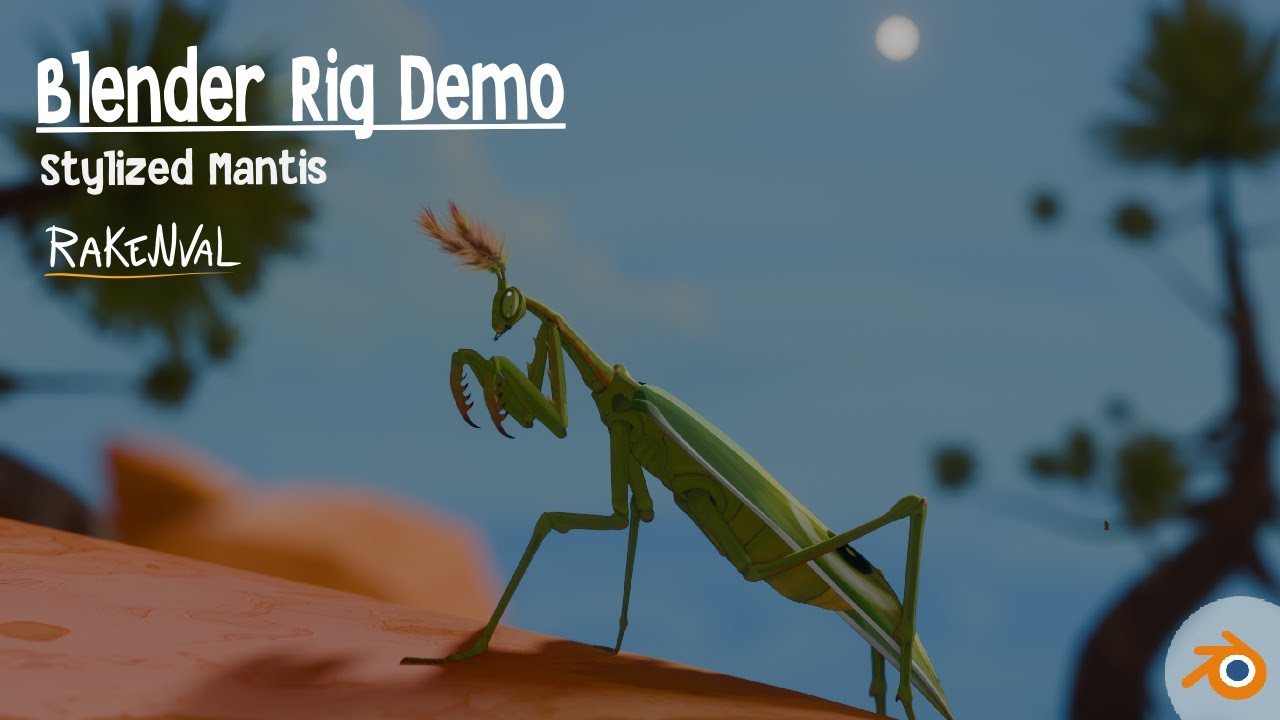 Stylized Mantis | Blender Rig Demo - YouTube