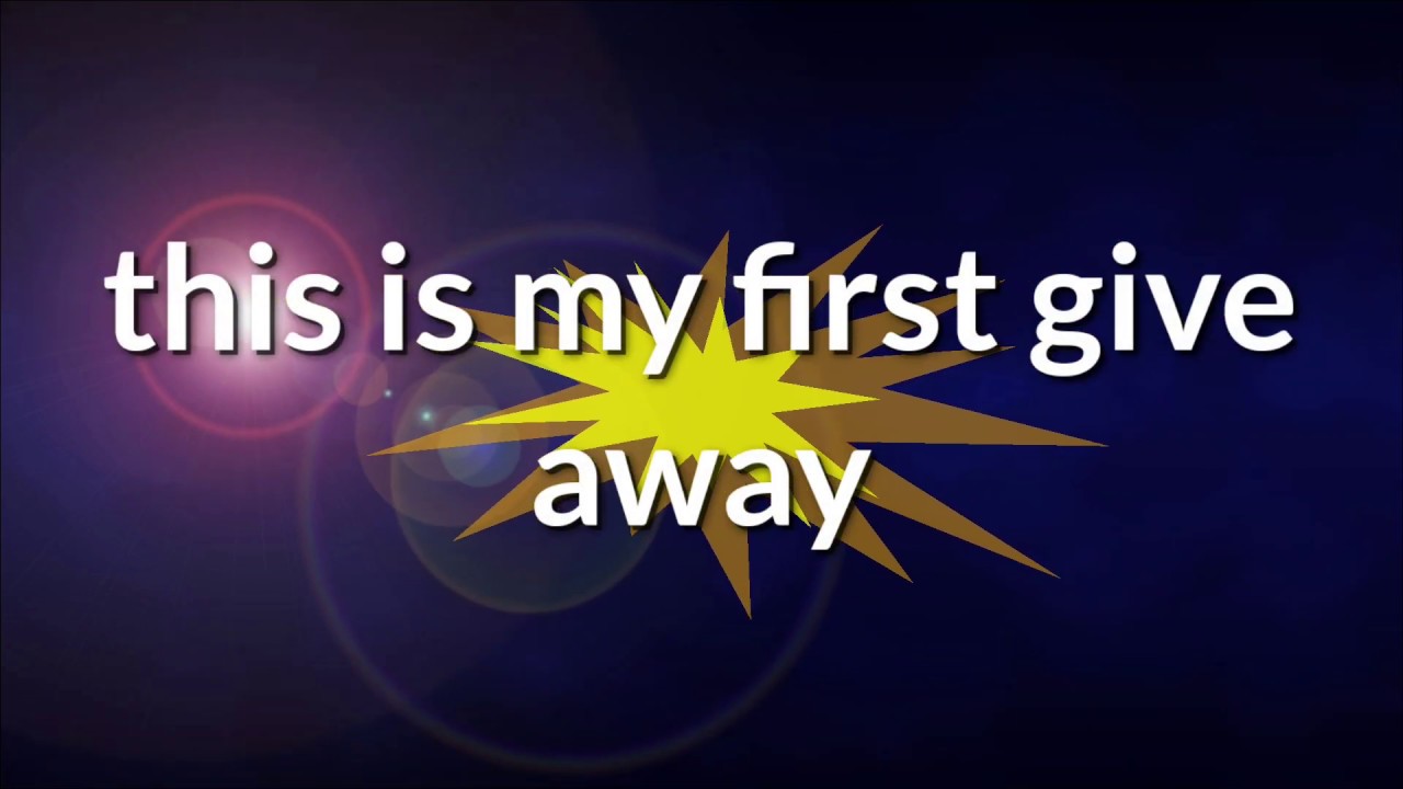My first give away - YouTube