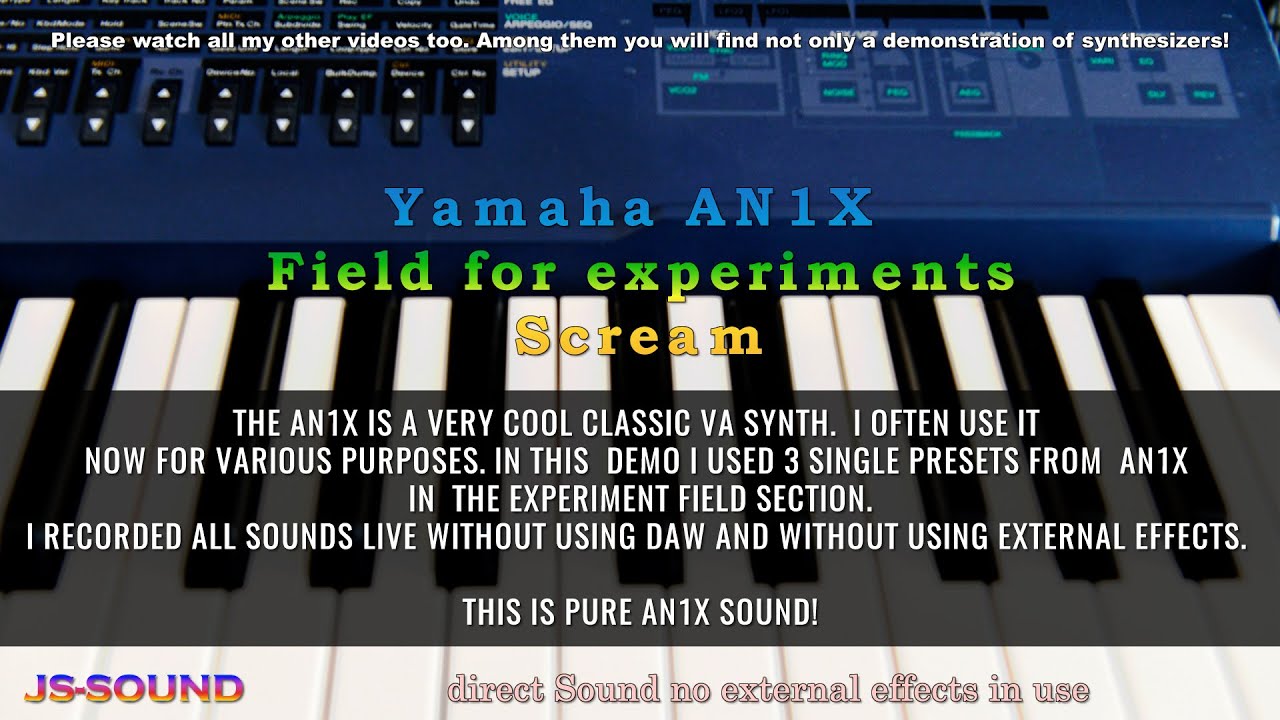 Yamaha AN1X Field for experiments Part1 - YouTube