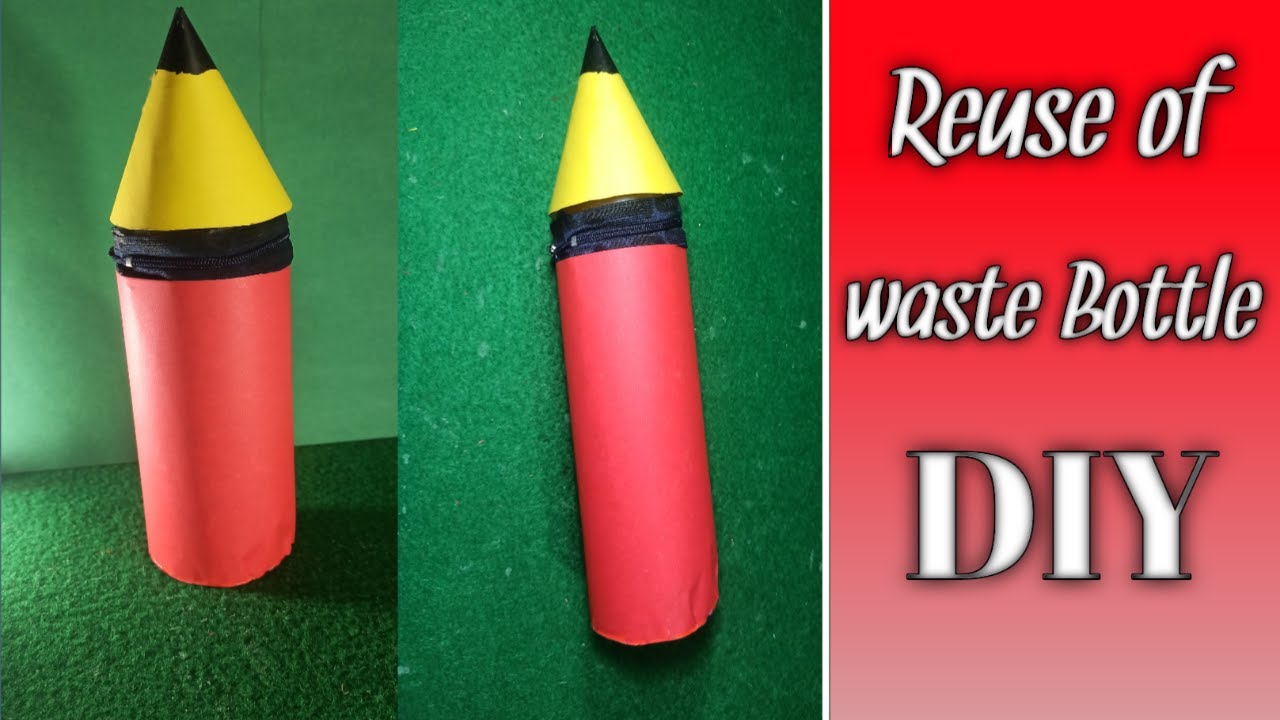 How to make pencil box ️| Reuse of waste Bottle - YouTube
